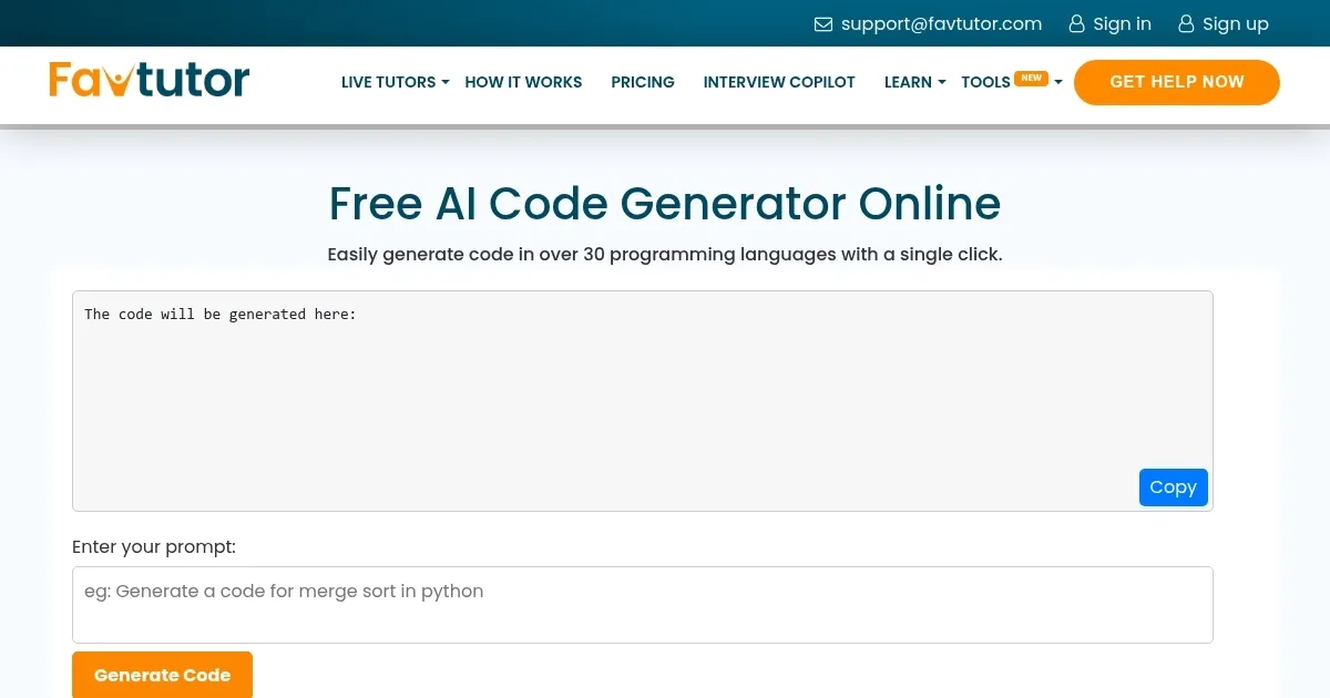 FavTutor AI Code Generator - Is This The Best AI Coding Tool in 2025? 🏆