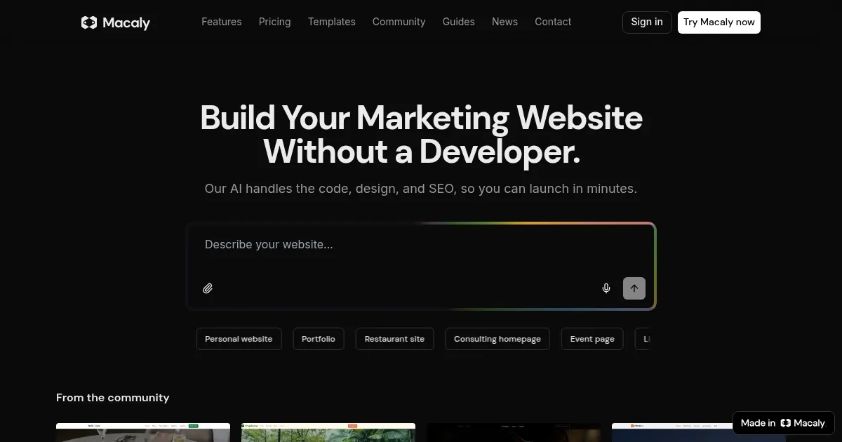 Macaly - Is This The Best AI Website Building Tool in 2026? 🏆