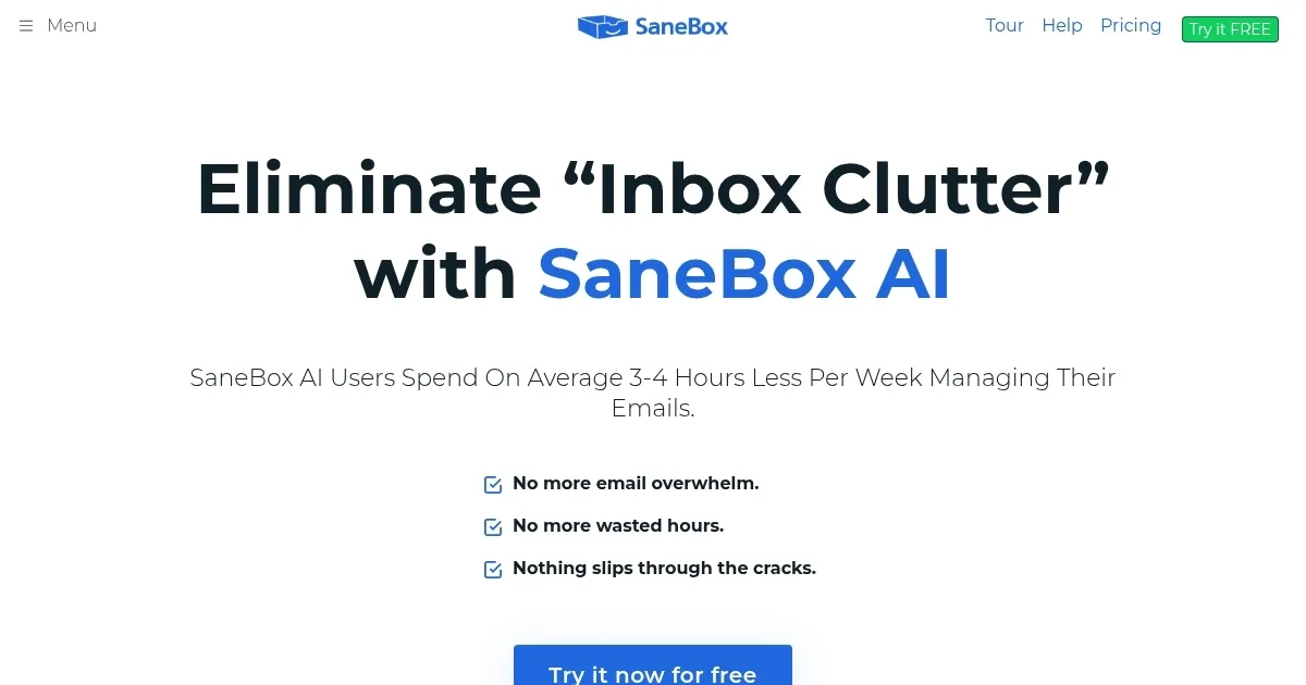 SaneBox - Is This The Best AI Productivity Tool in 2025? 🏆