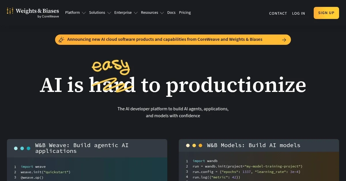 Weights & Biases - Is This The Best AI Coding & Development Tool in 2026? 🏆